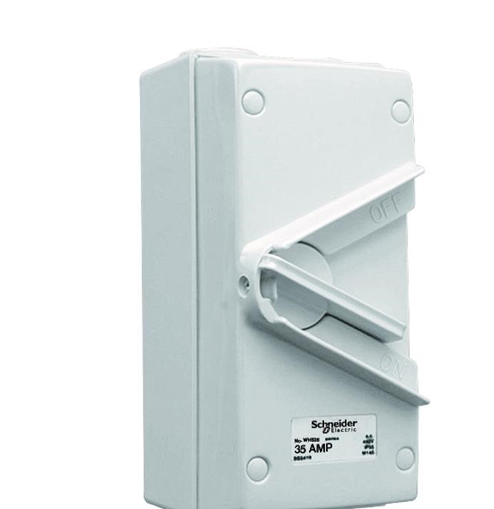 Ngắt điện phòng thấm nước - Isolator, IP66 1P 250V 55A WHS55_GY_G19